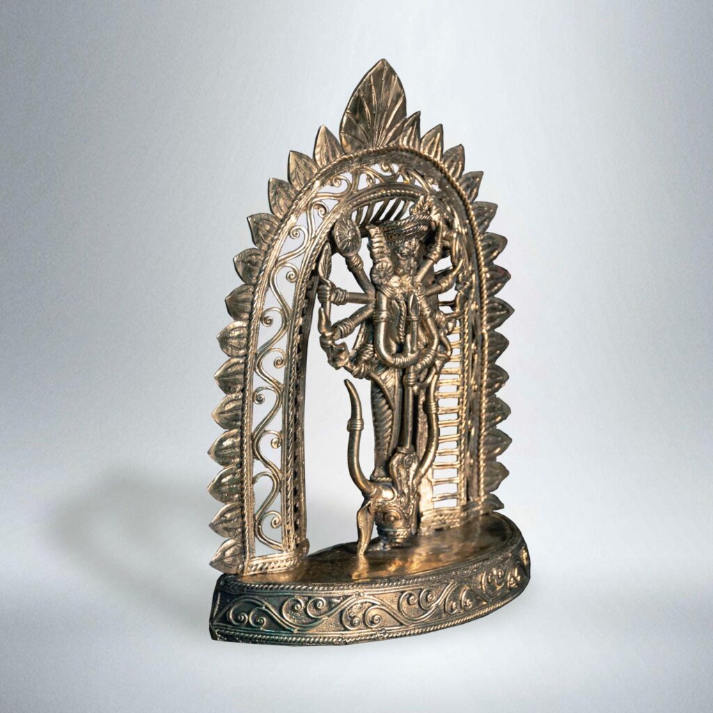 Dokra Home Decor - Goddess Singhabahini - Biswa Bangla