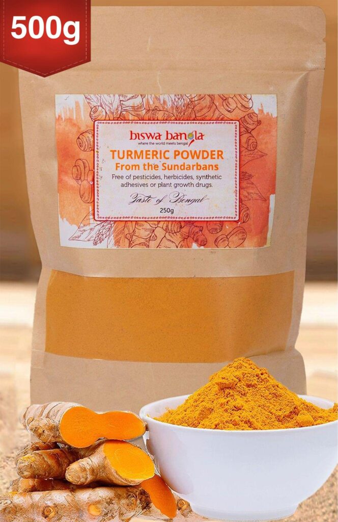 500g Sundarban Turmeric Powder - set of two packs - Biswa Bangla