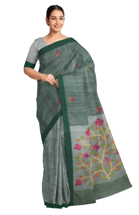 Matka Silk Jamdani Saree - Biswa Bangla